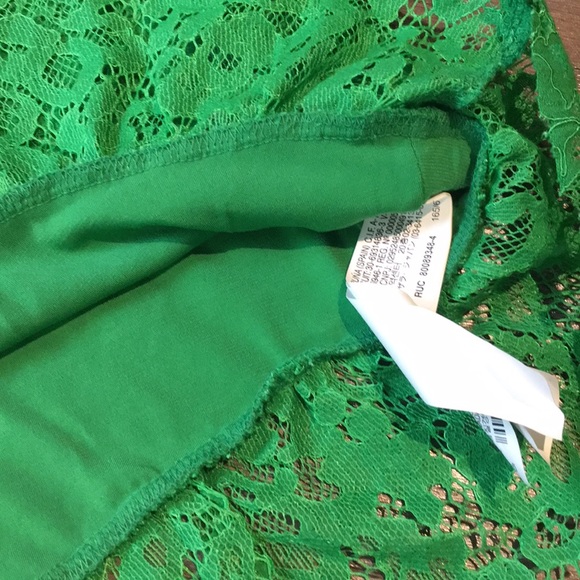 Zara | Shorts | Zara Green Lace Shorts | Poshmark